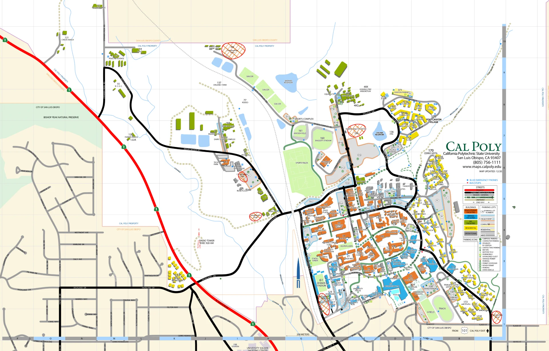 California Polytechnic State University Campus Map (2025-2024) - All Maps