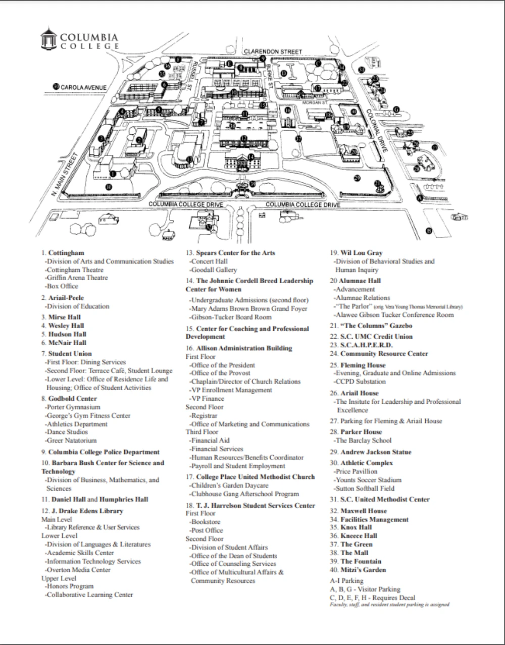 Columbia College Campus Map - All Maps