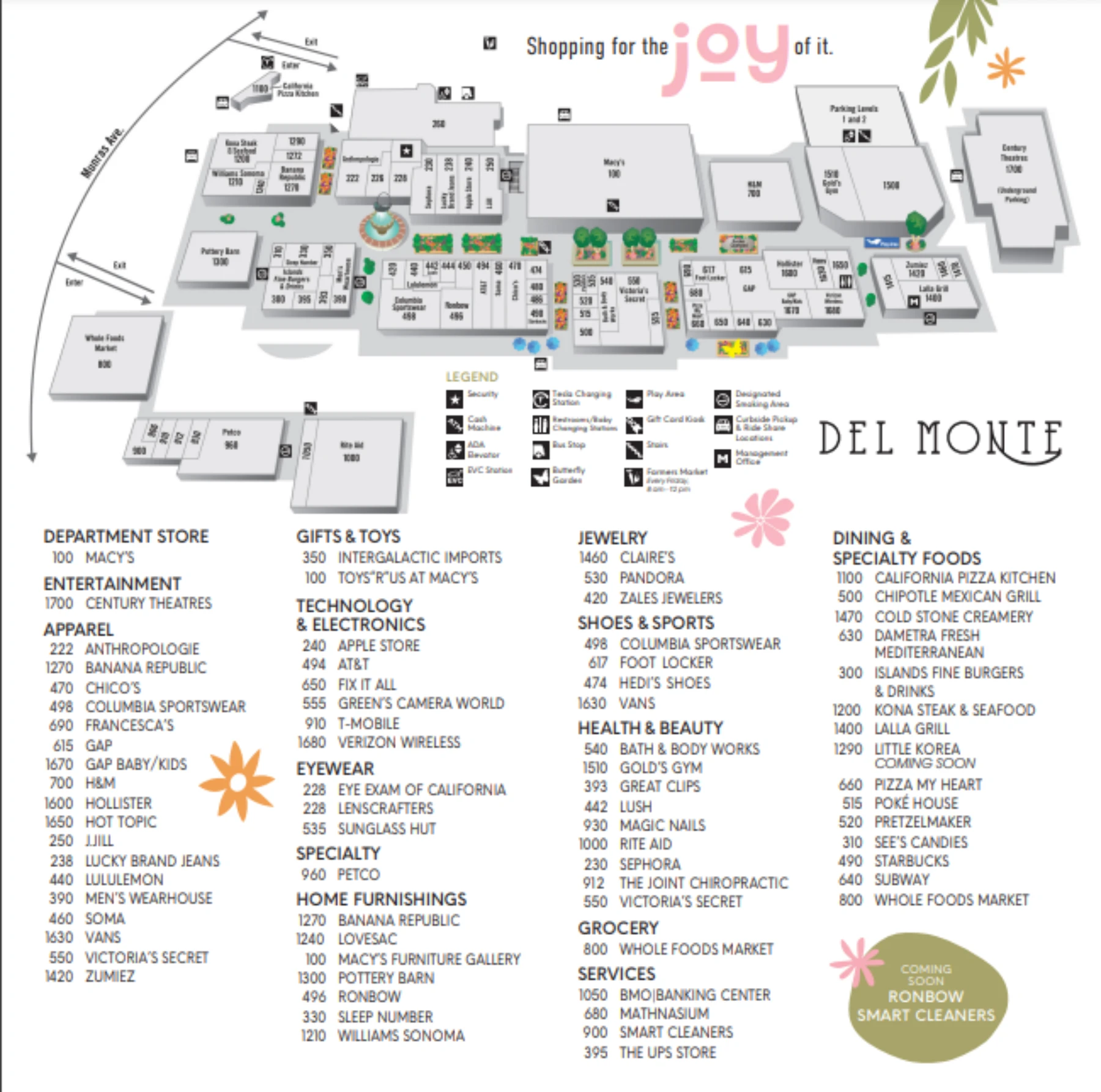Del Monte Shopping Center Mall Map - All Maps
