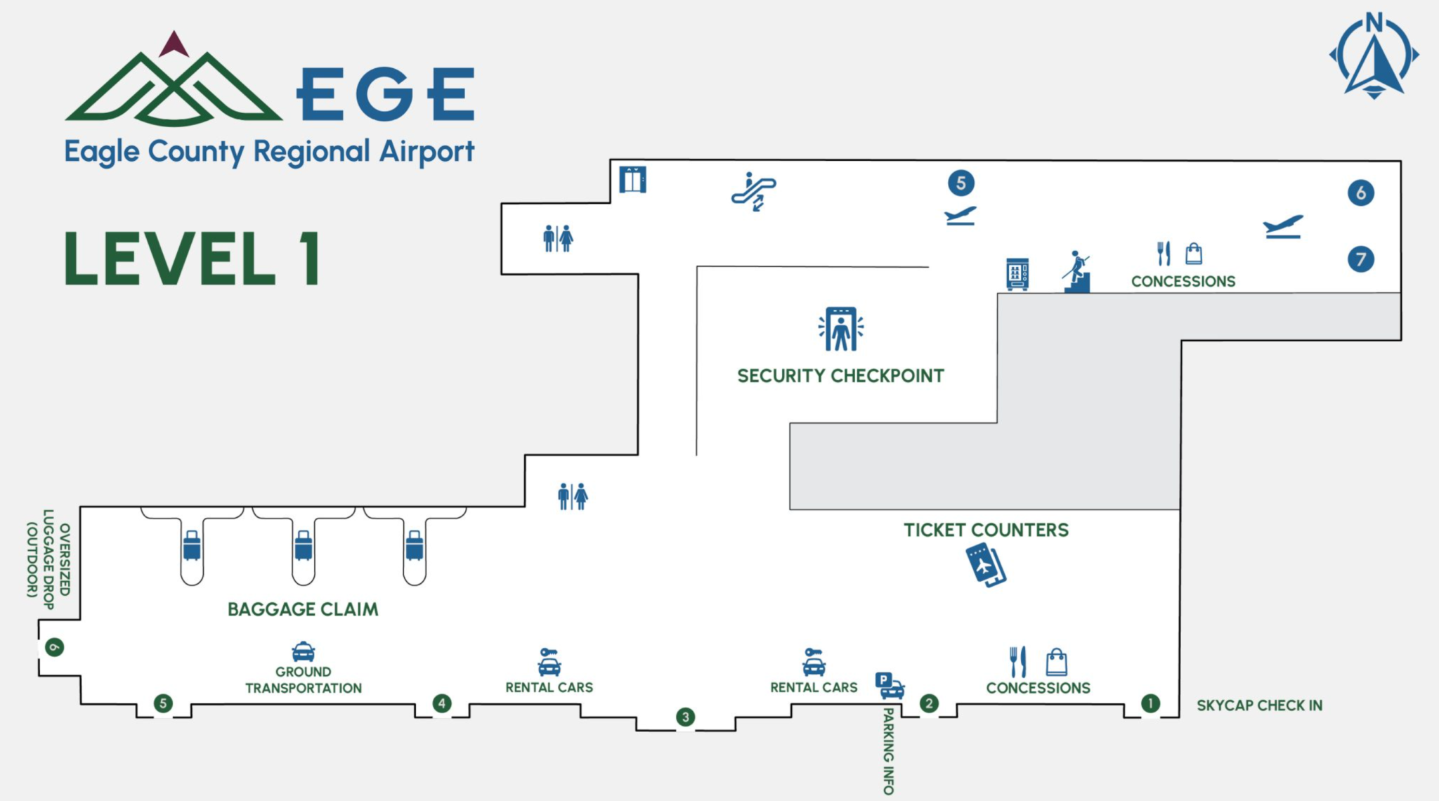 Eagle Airport Terminal Map - All Maps