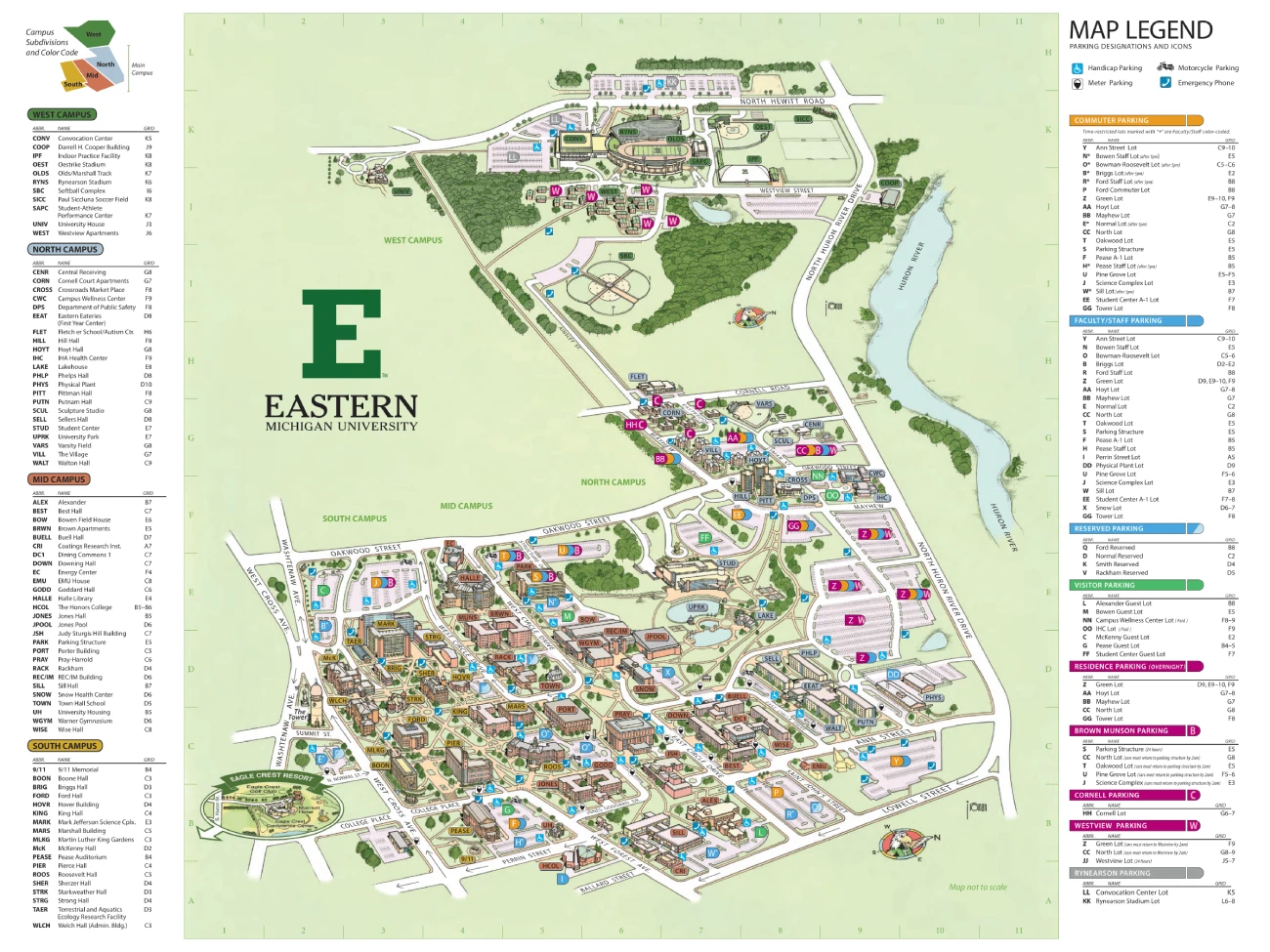 Eastern Michigan University Campus Map - All Maps