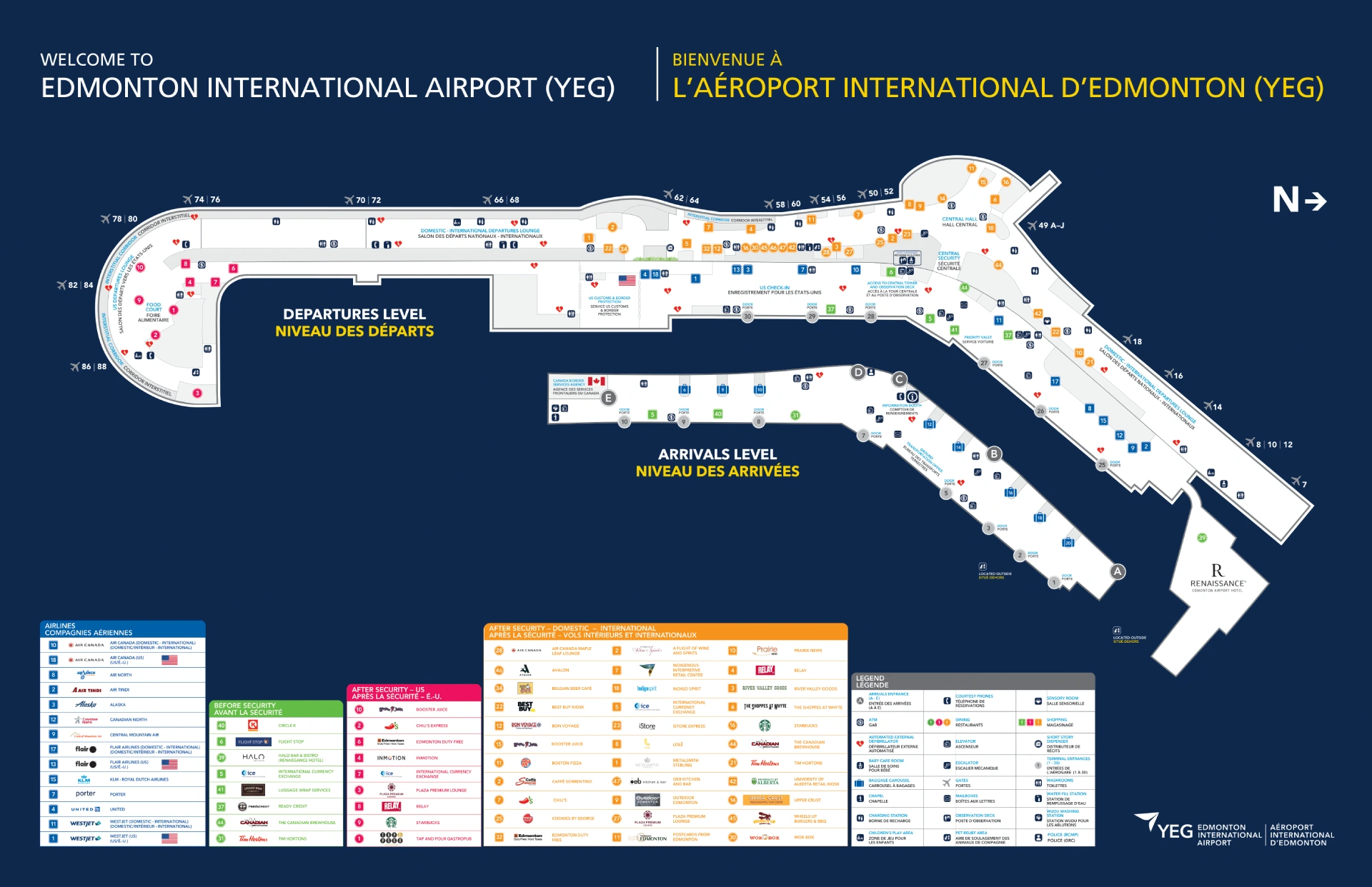 Edmonton International Airport Terminal Map (2025-2024) - All Maps