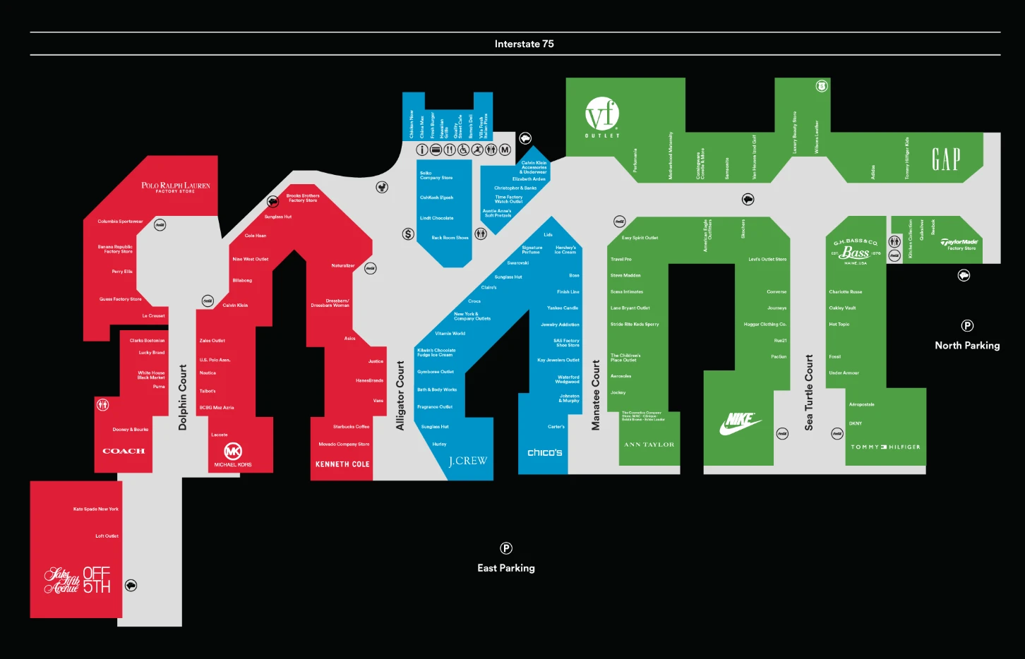 Ellenton Premium Outlets Mall Map - All Maps
