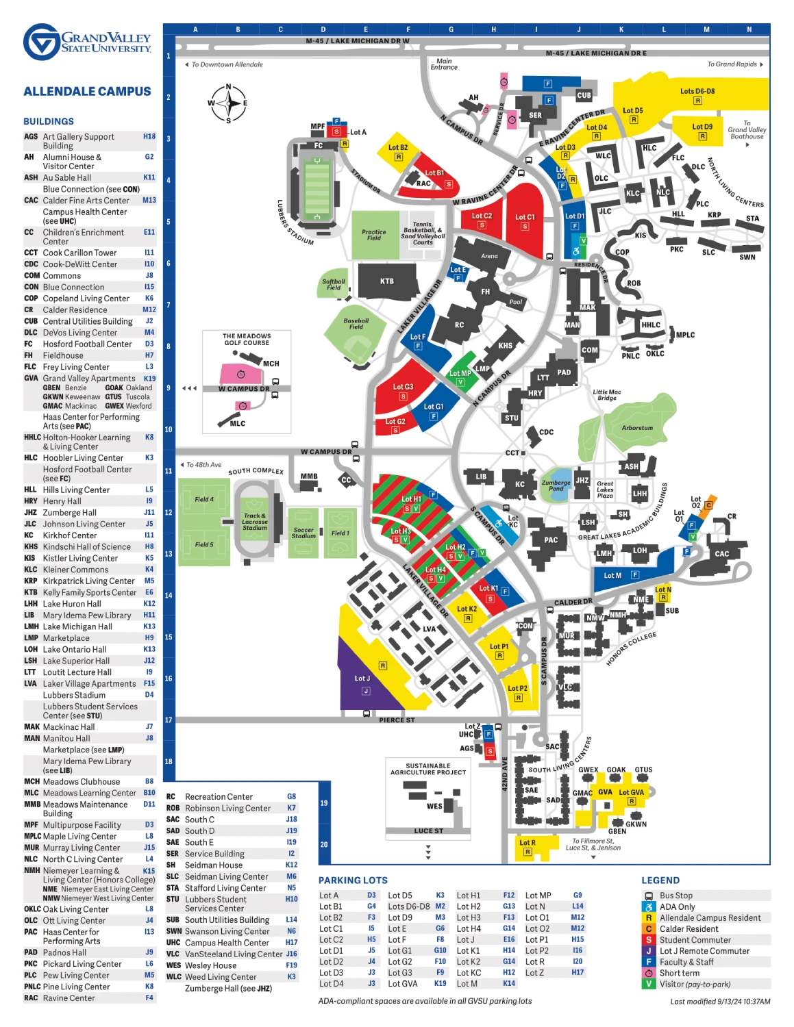 Grand Valley State University Campus Map - All Maps