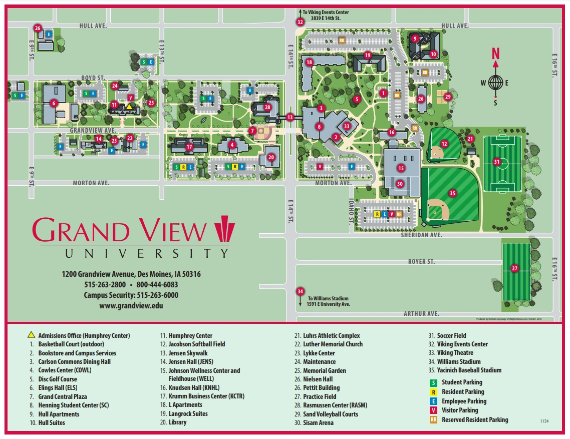 Grand View University Campus Map - All Maps