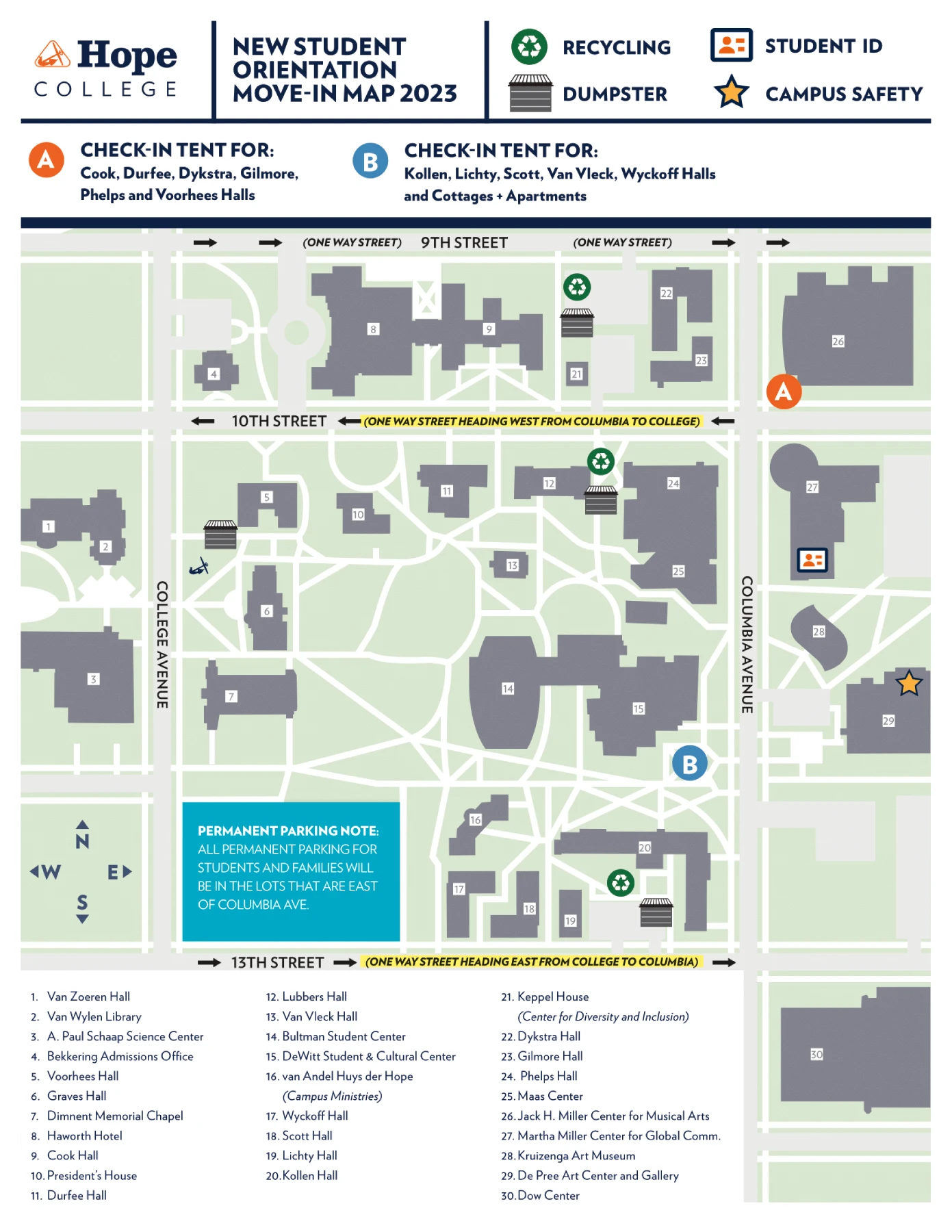 Hope College Campus Map - All Maps