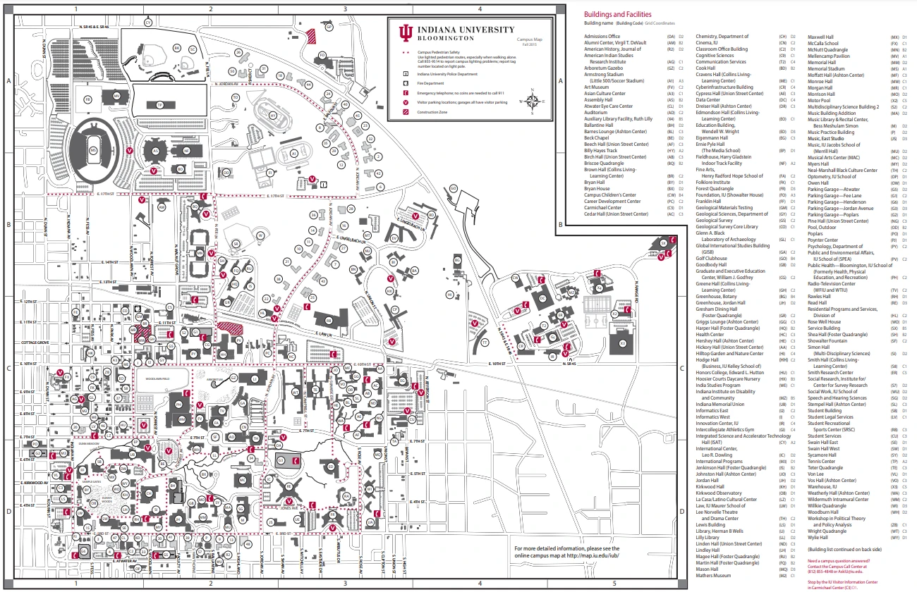 Indiana University Campus Map - All Maps