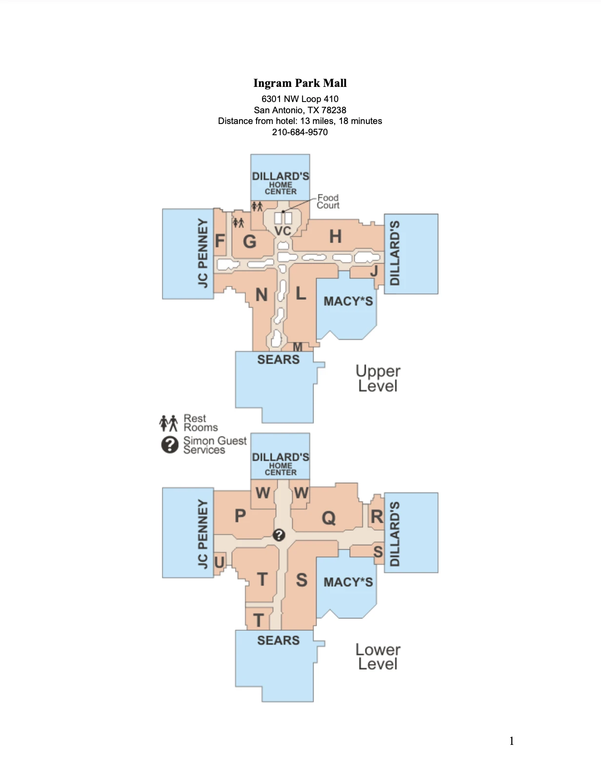 Ingram Park Mall Map (2024) - All Maps