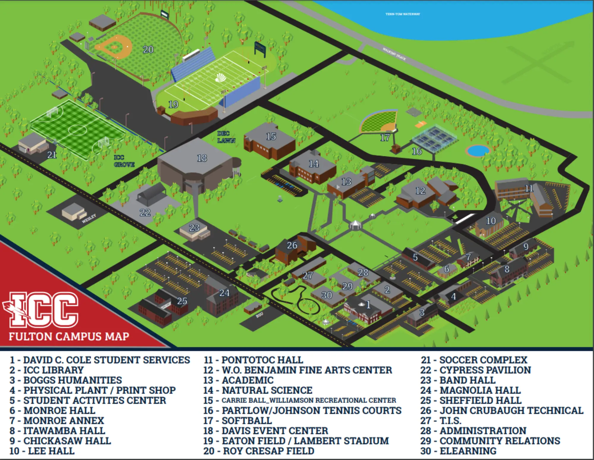 Itawamba Community College Campus Map - All Maps