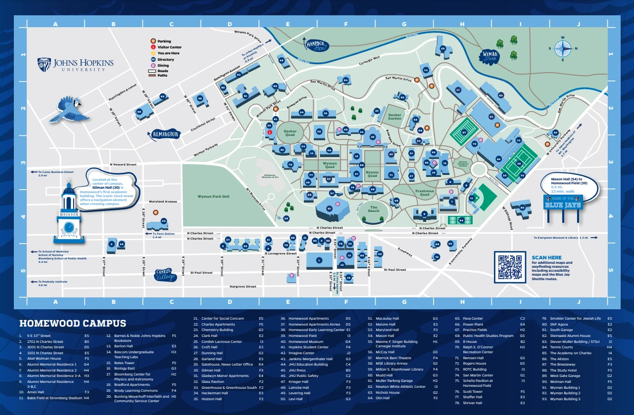 Johns Hopkins University Campus Map - All Maps