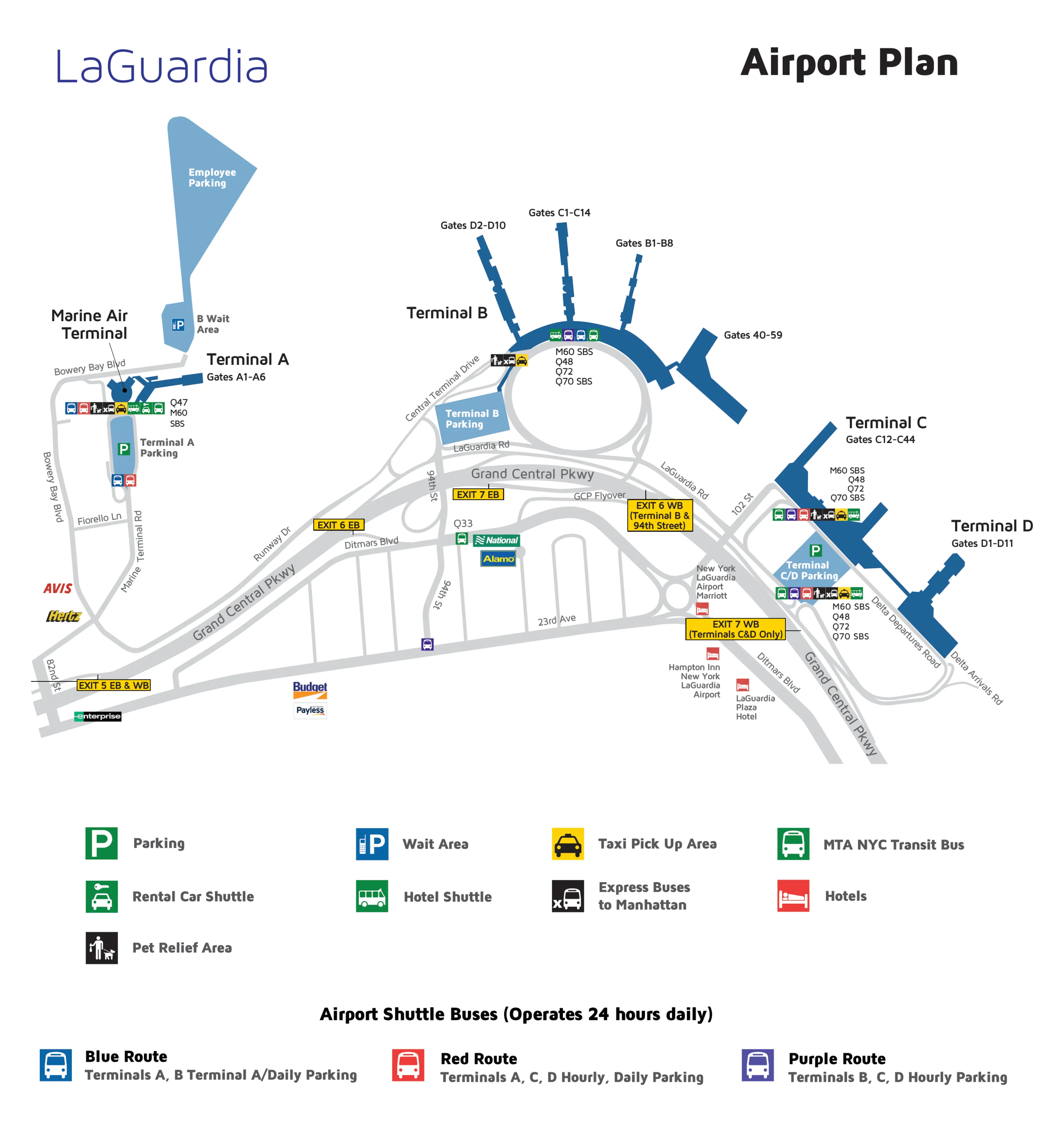 LaGuardia Airport Map (Most Up-To-Date) - All Maps