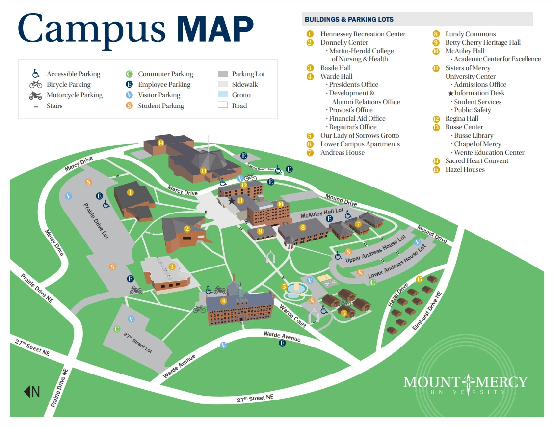 Mount Mercy University Campus Map - All Maps