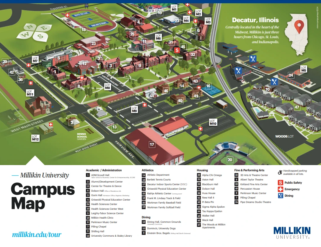 Millikin University Campus Map - All Maps