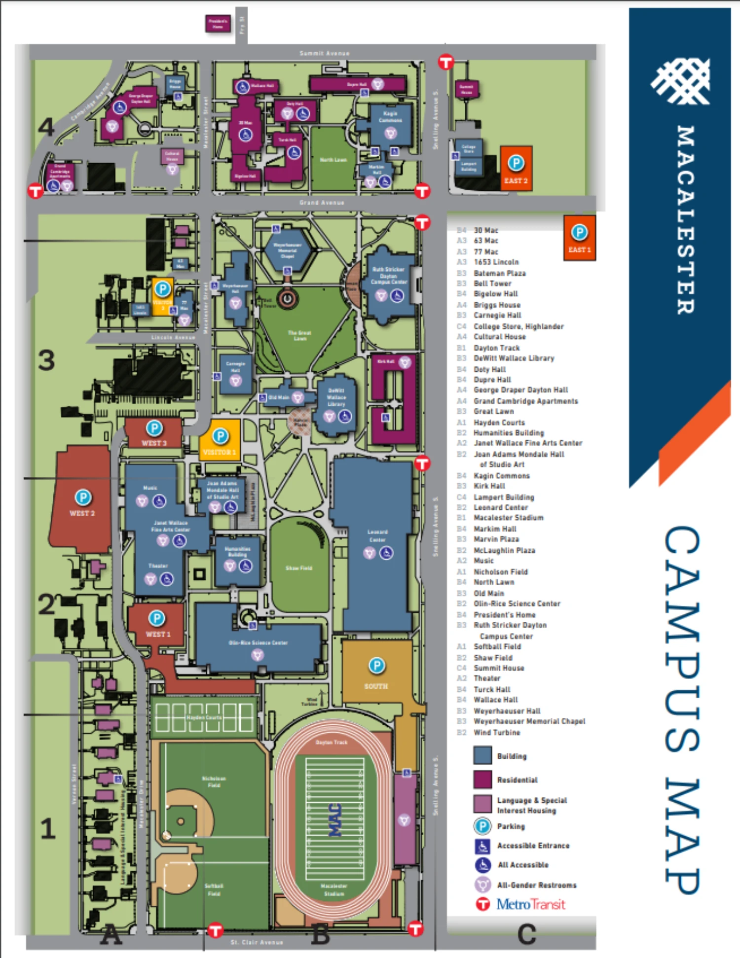 Macalester College Campus Map - All Maps