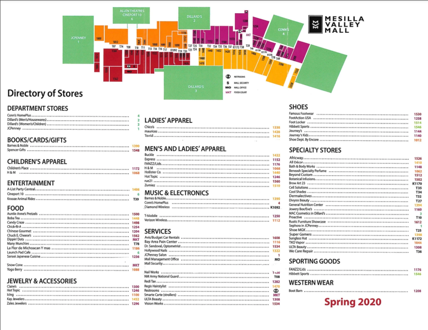 Mesilla Valley Mall Map - All Maps