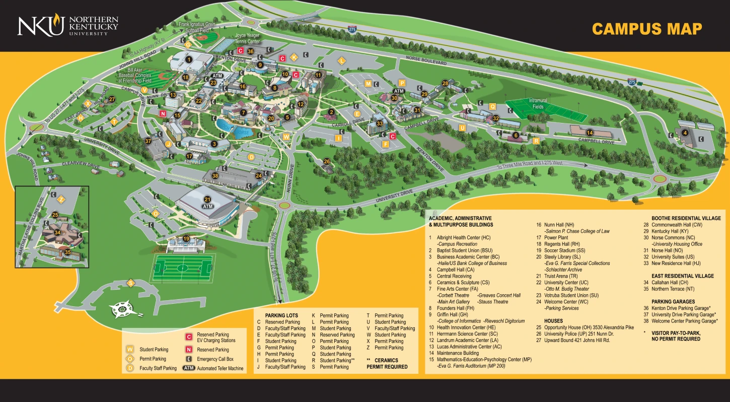 Northern Kentucky University Campus Map - All Maps
