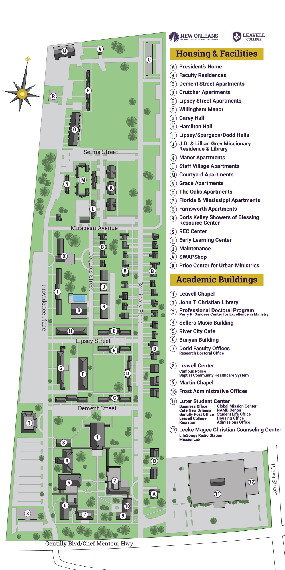 New Orleans Baptist Theological Seminary Campus Map - All Maps