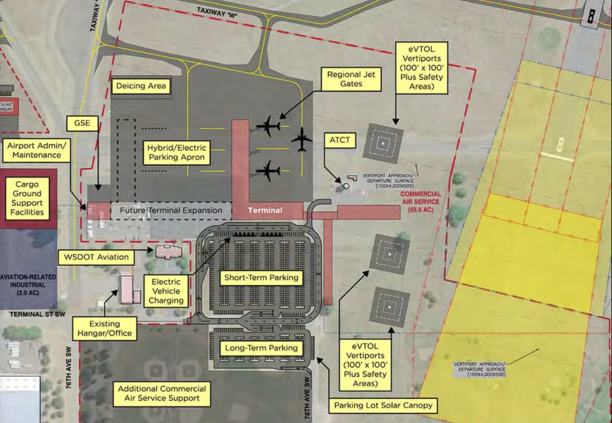 Olympia Airport Terminal Map - All Maps