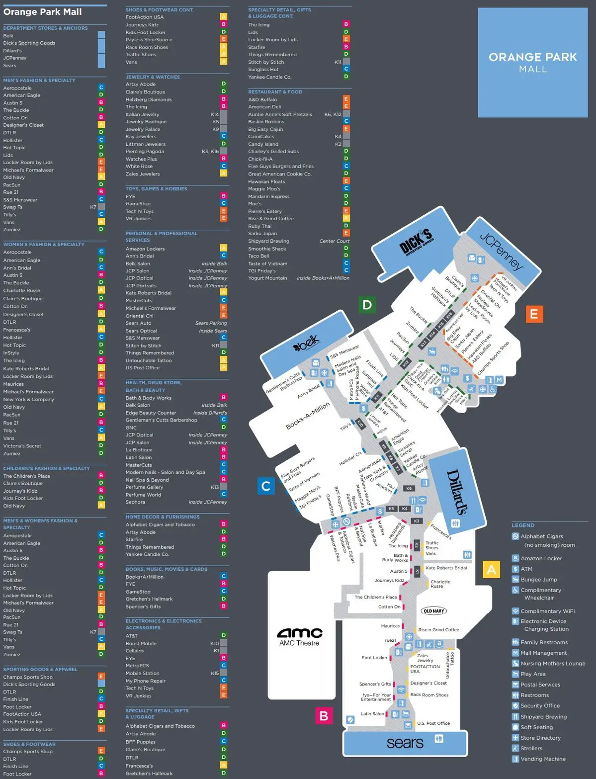 Orange Park Mall Map - All Maps