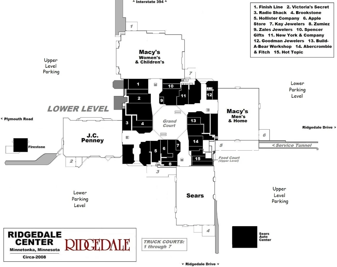 Ridgedale Center Mall Map - All Maps