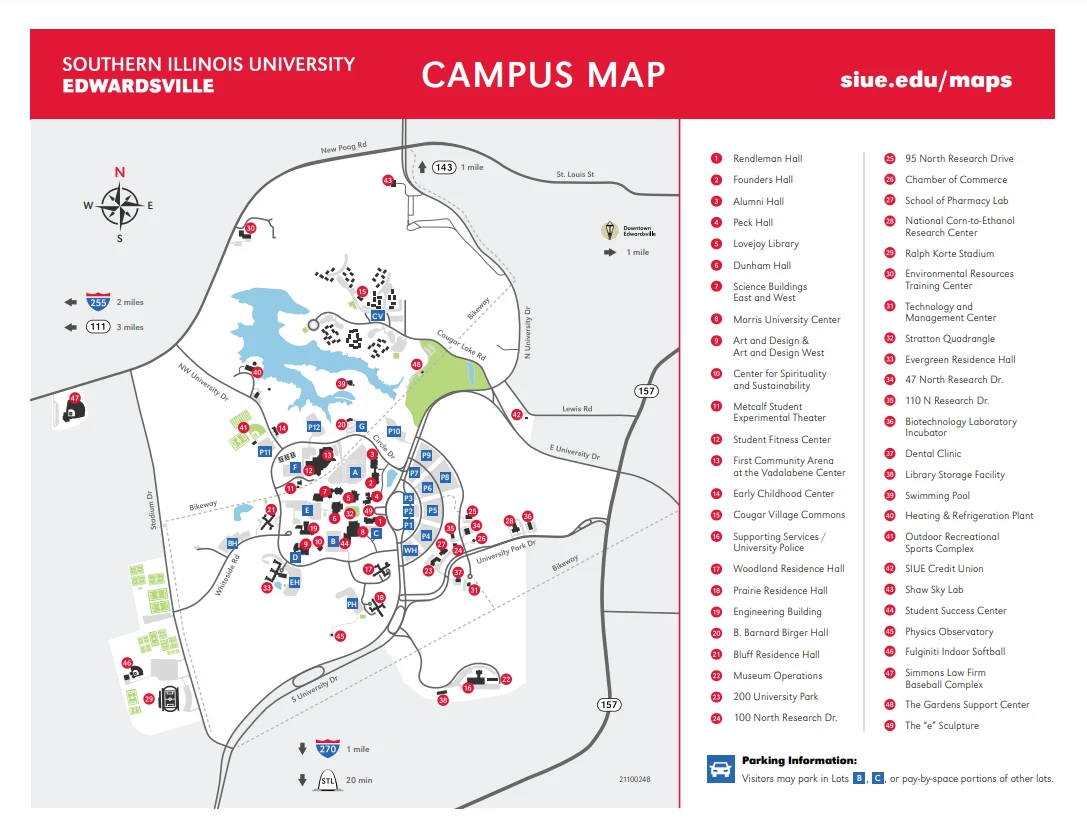 Southern Illinois University Edwardsville Campus Map - All Maps Southern Illinois University Edwardsville Campus Map - All Maps