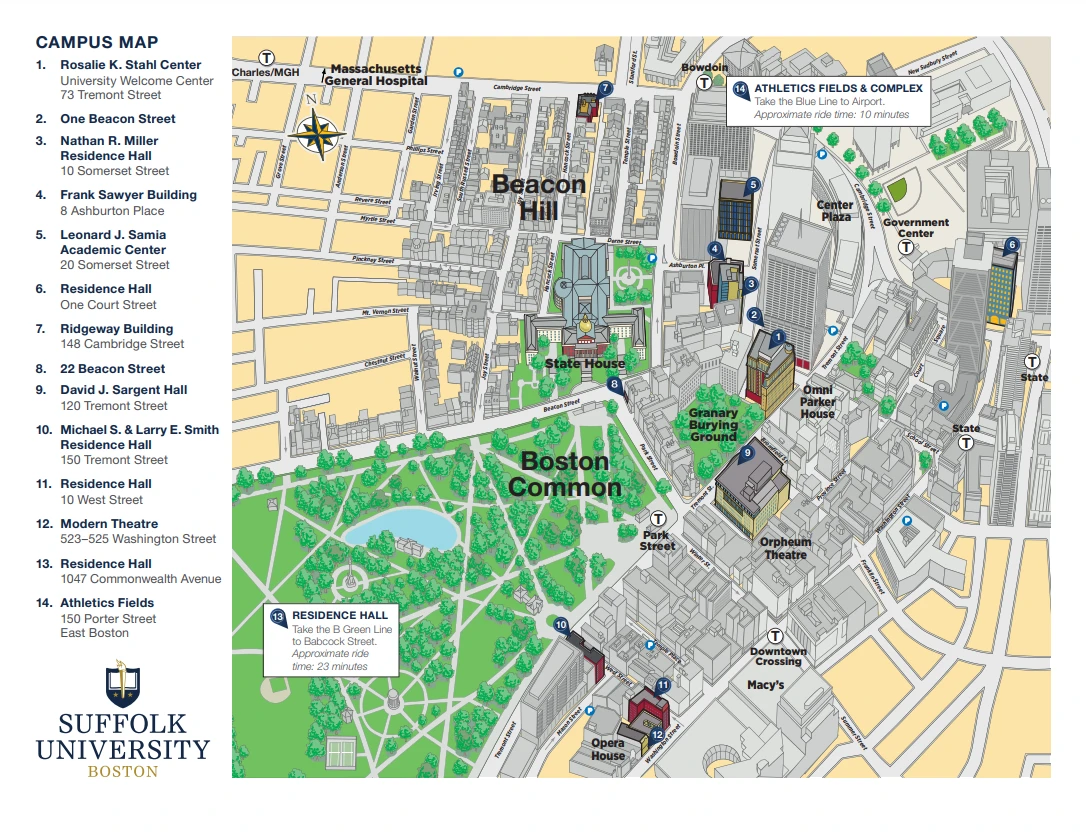 Suffolk University Campus Map - All Maps