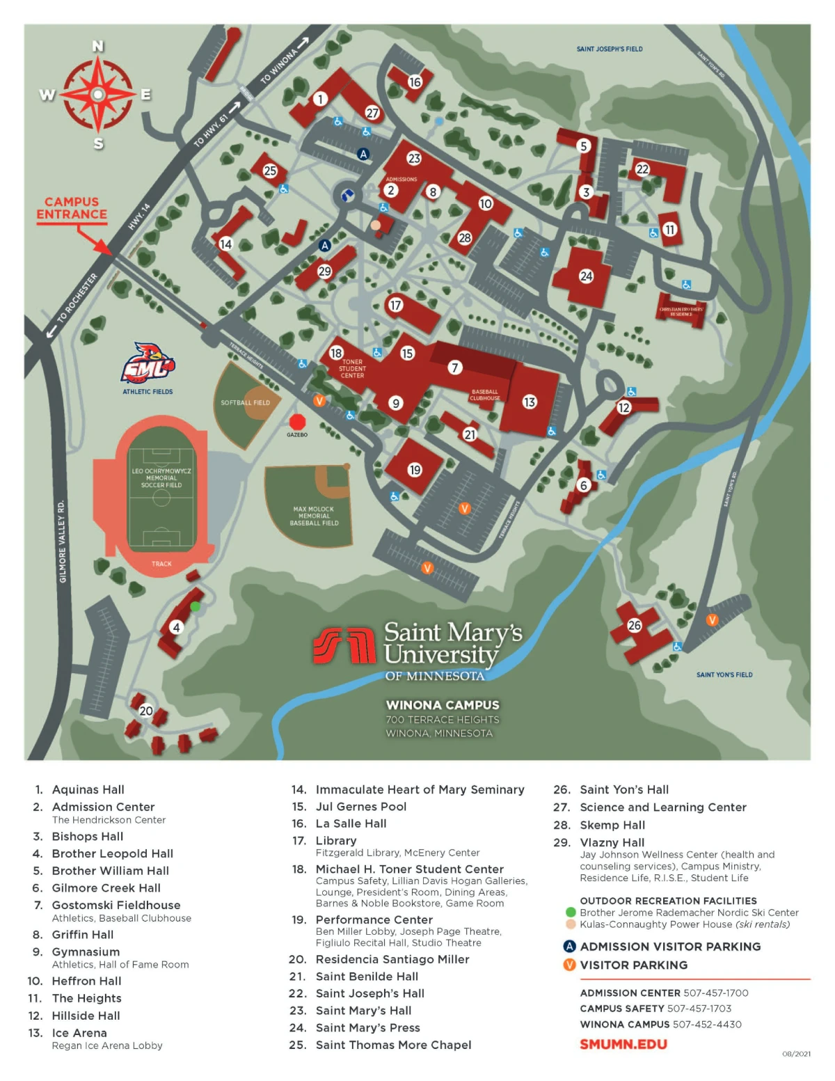 Saint Mary's University of Minnesota Campus Map - All Maps