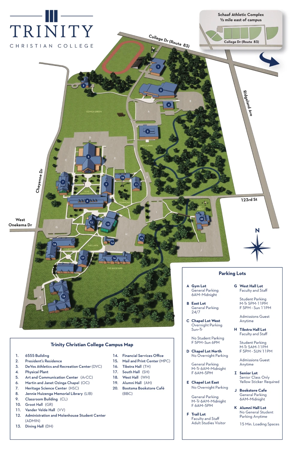 Trinity Christian College Campus Map - All Maps