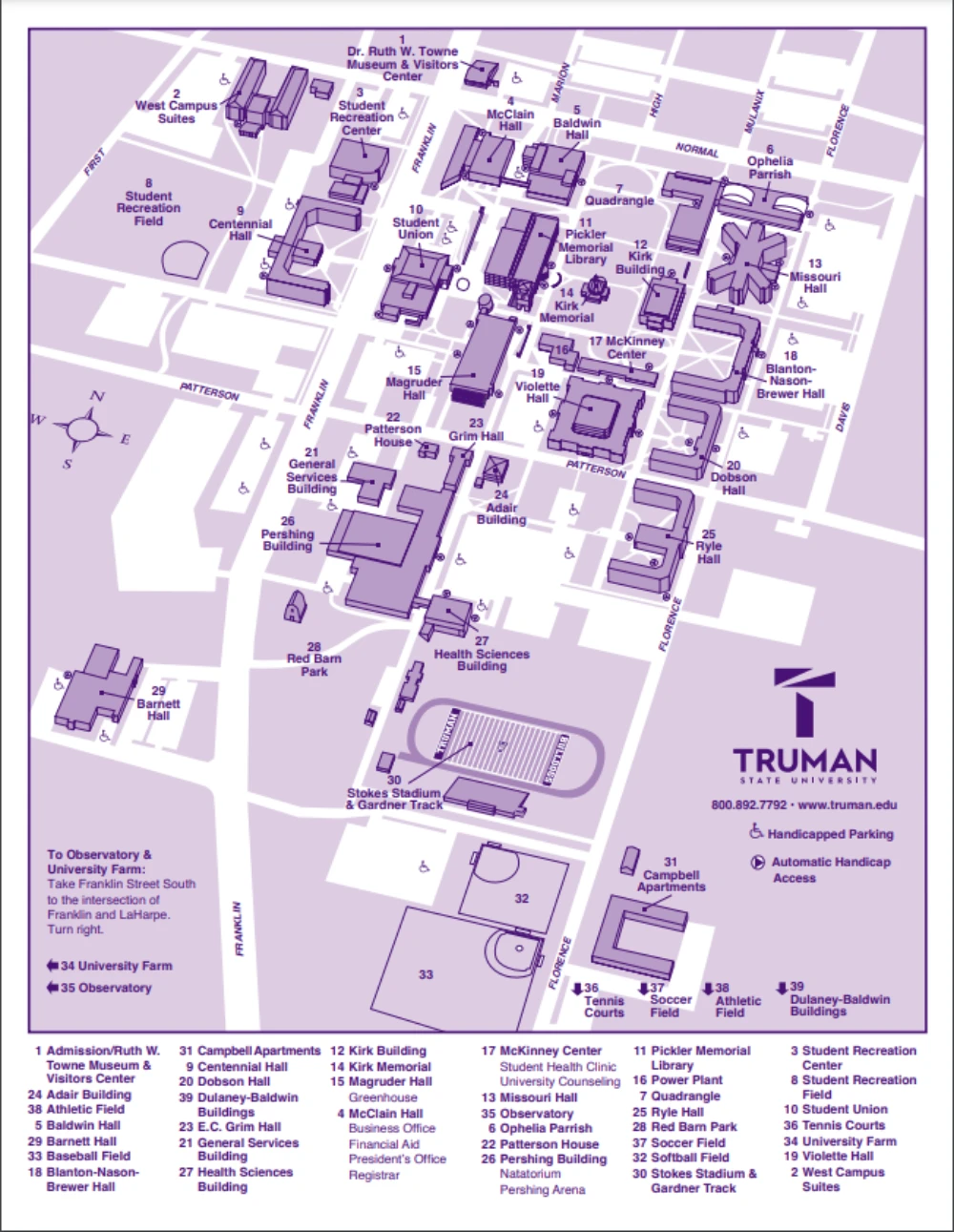 Truman State University Campus Map - All Maps