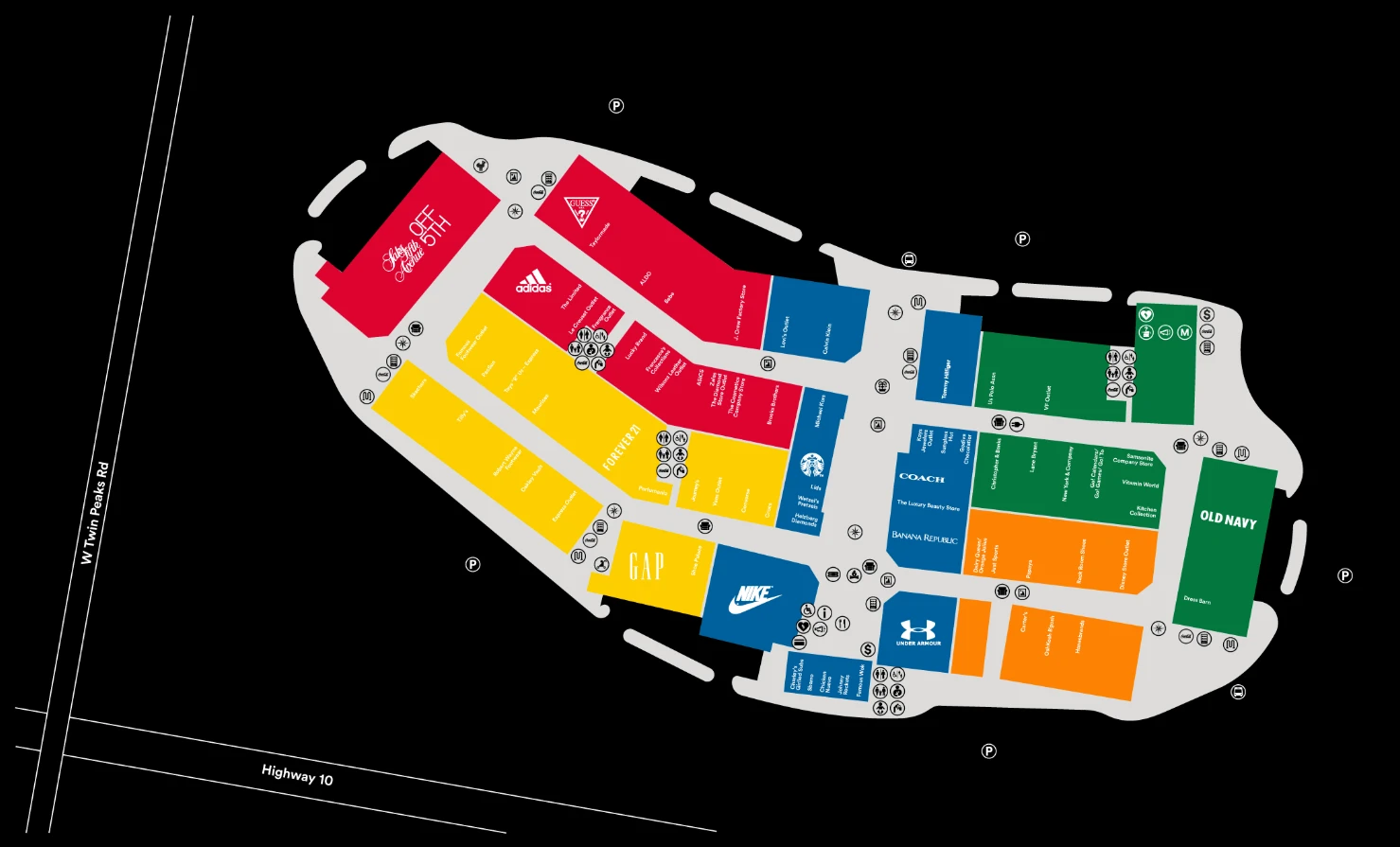 Tucson Premium Outlets Mall Map - All Maps