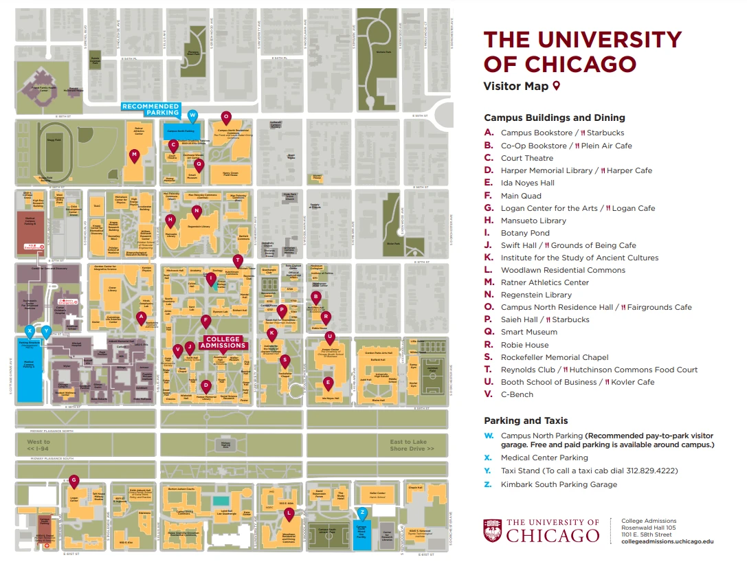 University of Chicago Campus Map - All Maps