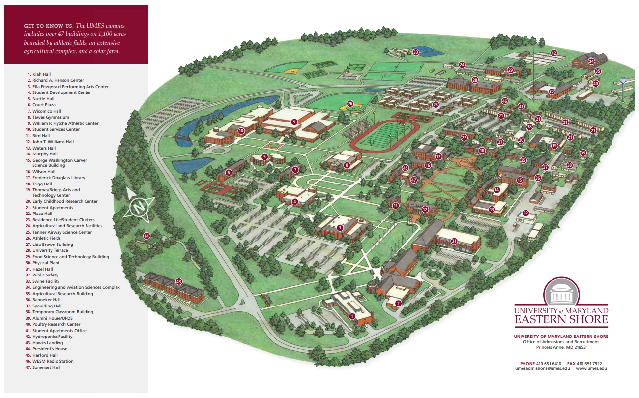 University of Maryland Eastern Shore Campus Map - All Maps