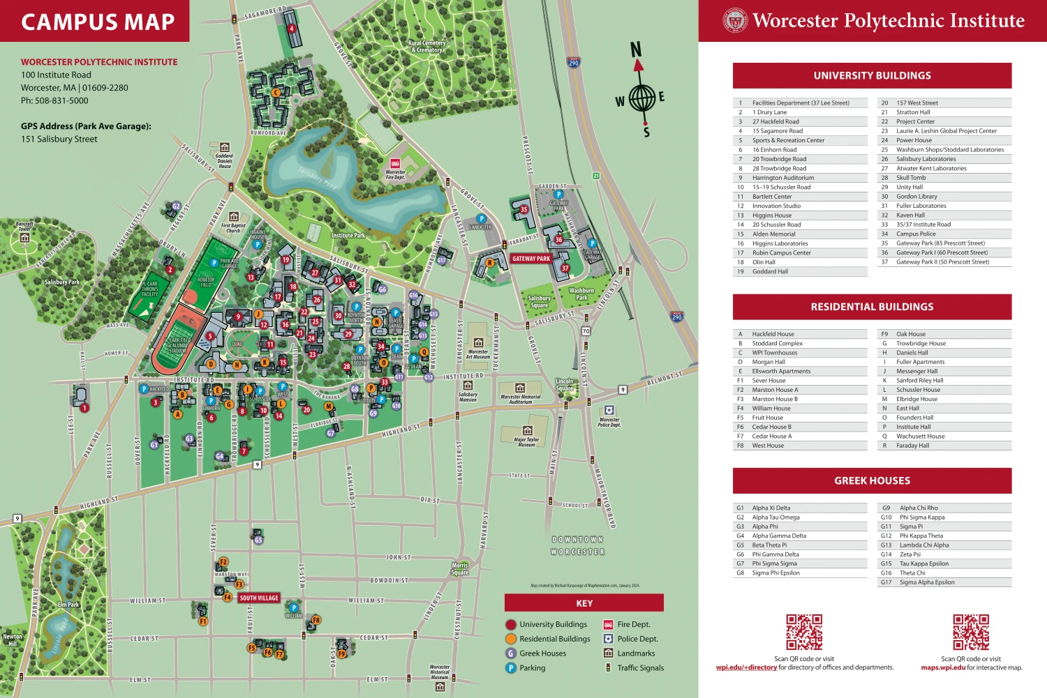 Worcester Polytechnic Institute Campus Map - All Maps