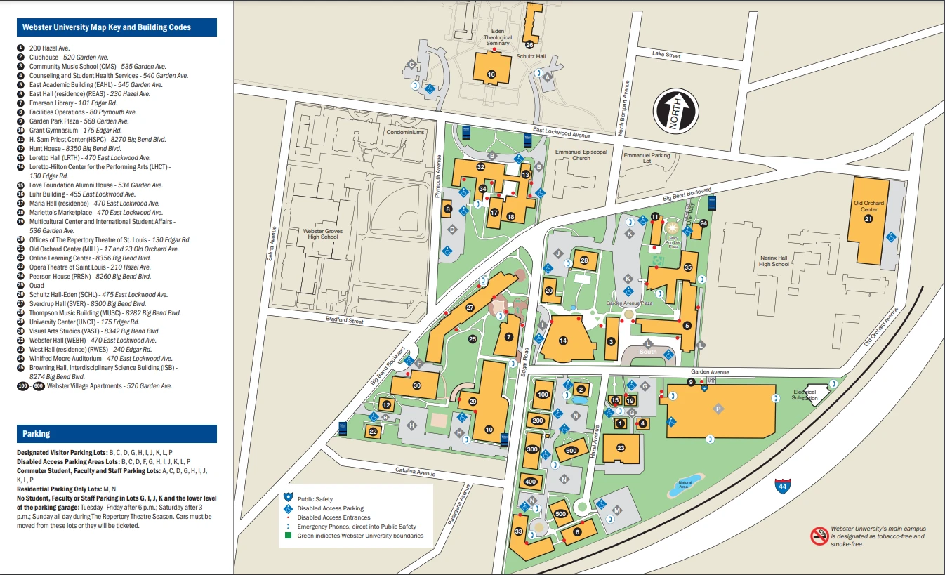 Webster University Campus Map - All Maps