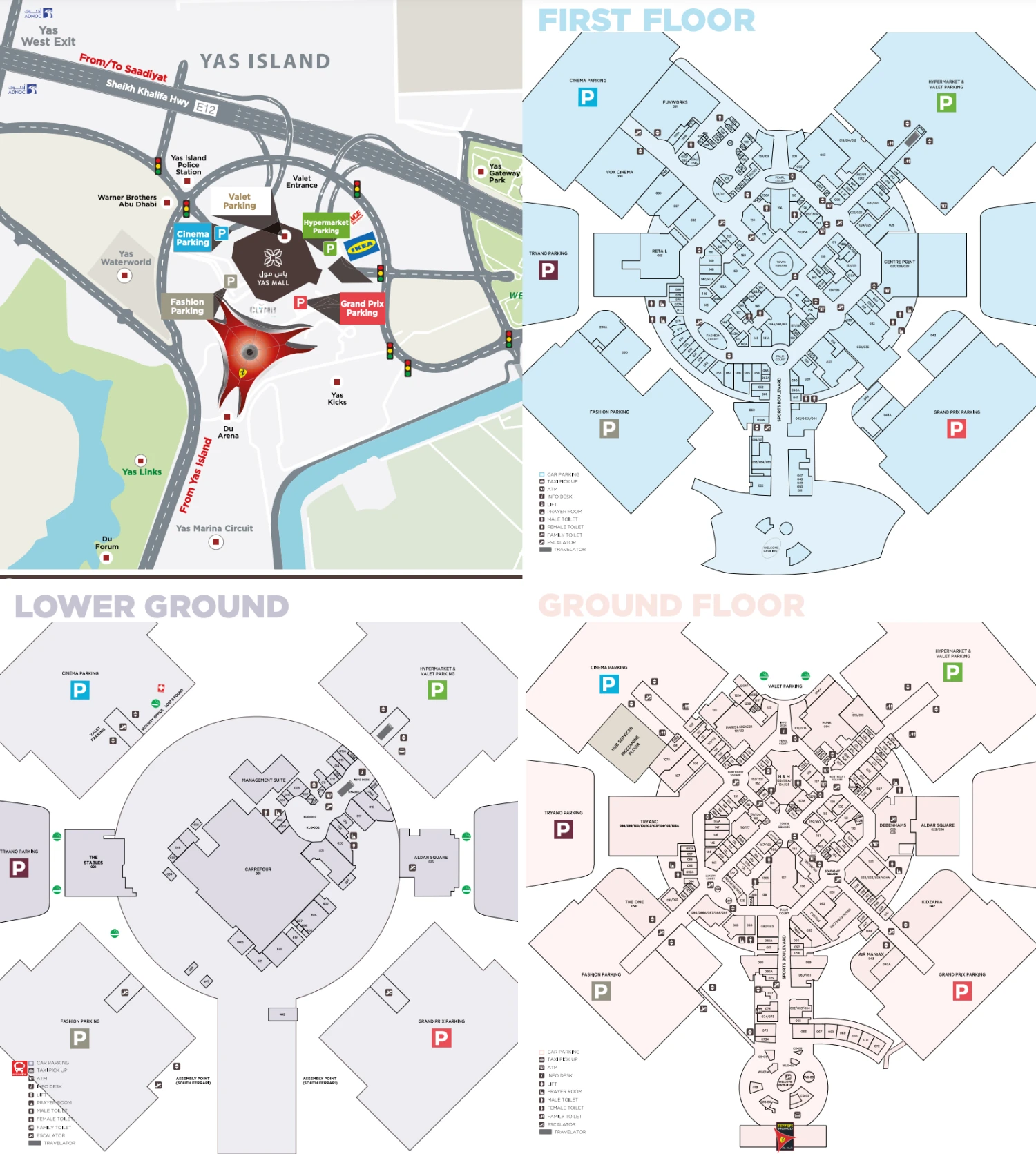 Yas Mall Map - All Maps