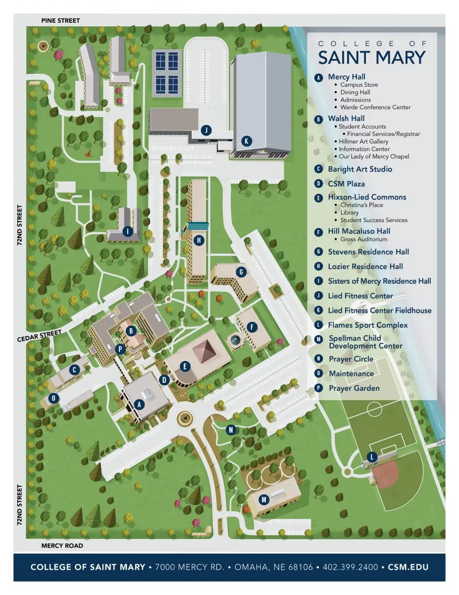 College of Saint Mary Campus Map - All Maps