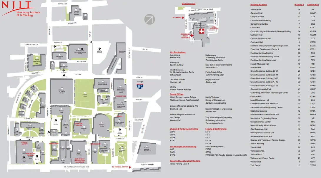 New Jersey Institute of Technology Map - All Maps