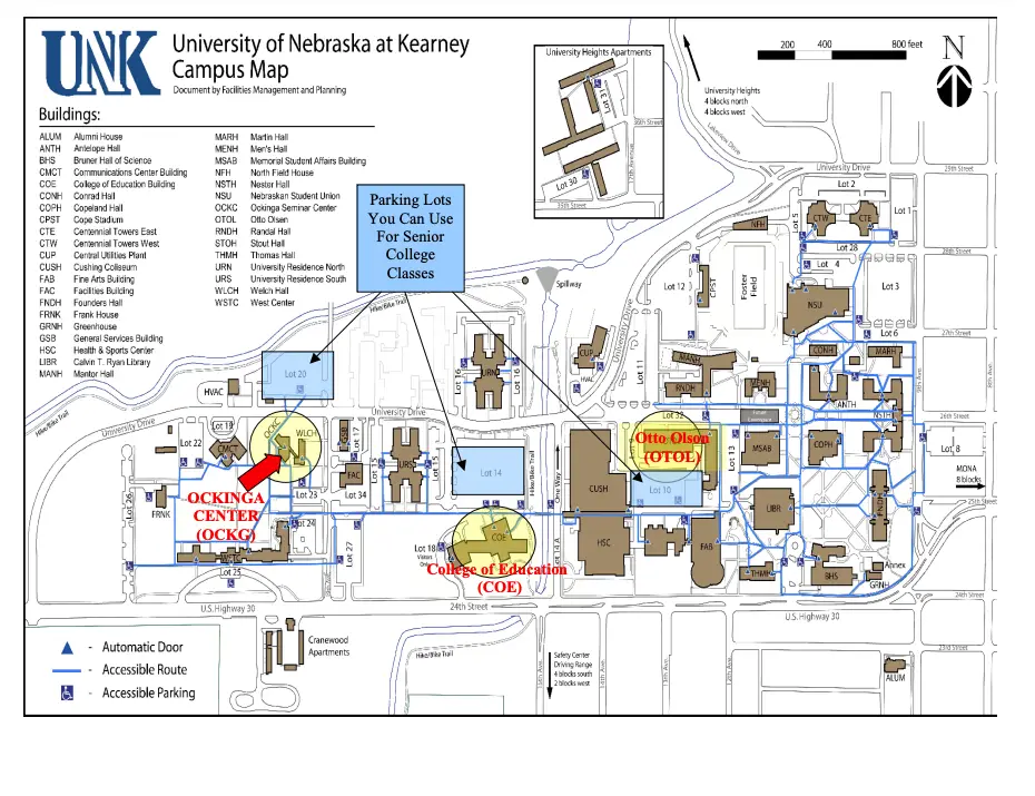 University of Nebraska Kearney Campus Map - All Maps