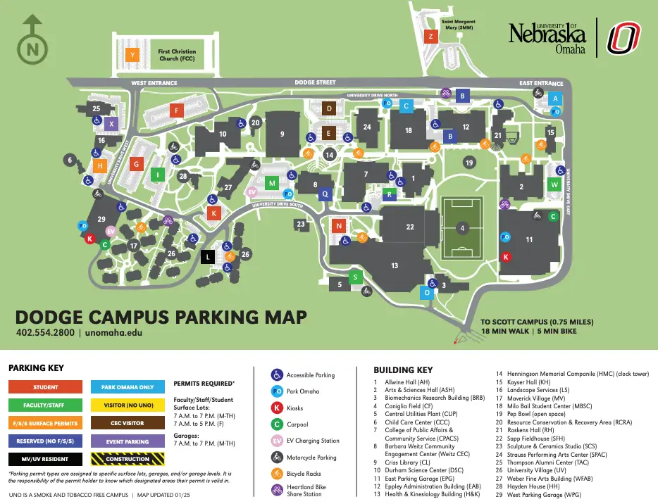 University of Nebraska Omaha Campus Map - All Maps