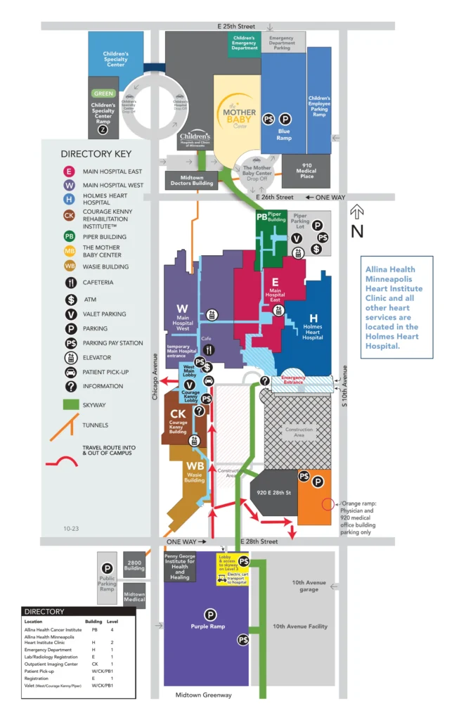 Abbott Northwestern Hospital Map (2025) - All Maps