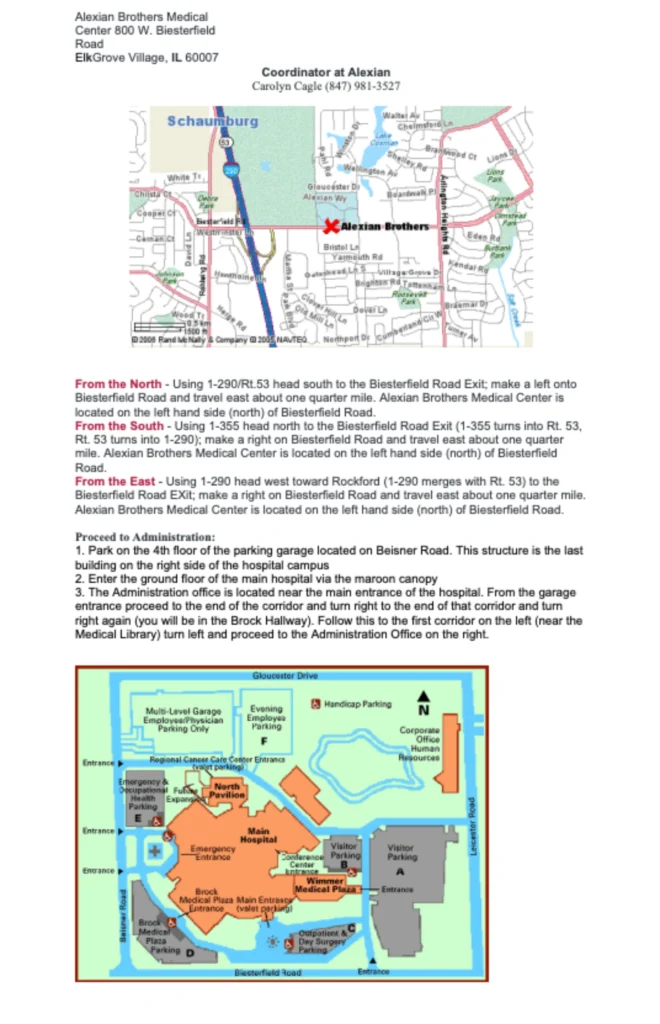 Alexian Brothers Hospital Map (2021) - All Maps