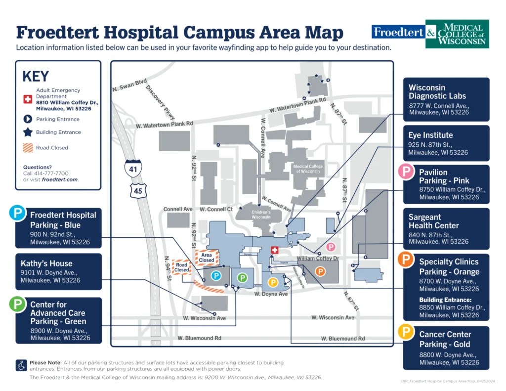 Froedtert Hospital Map (2025) - All Maps