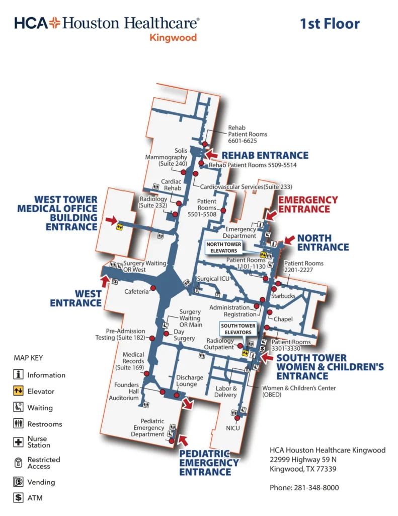 HCA Kingwood Hospital Map (2024) - All Maps