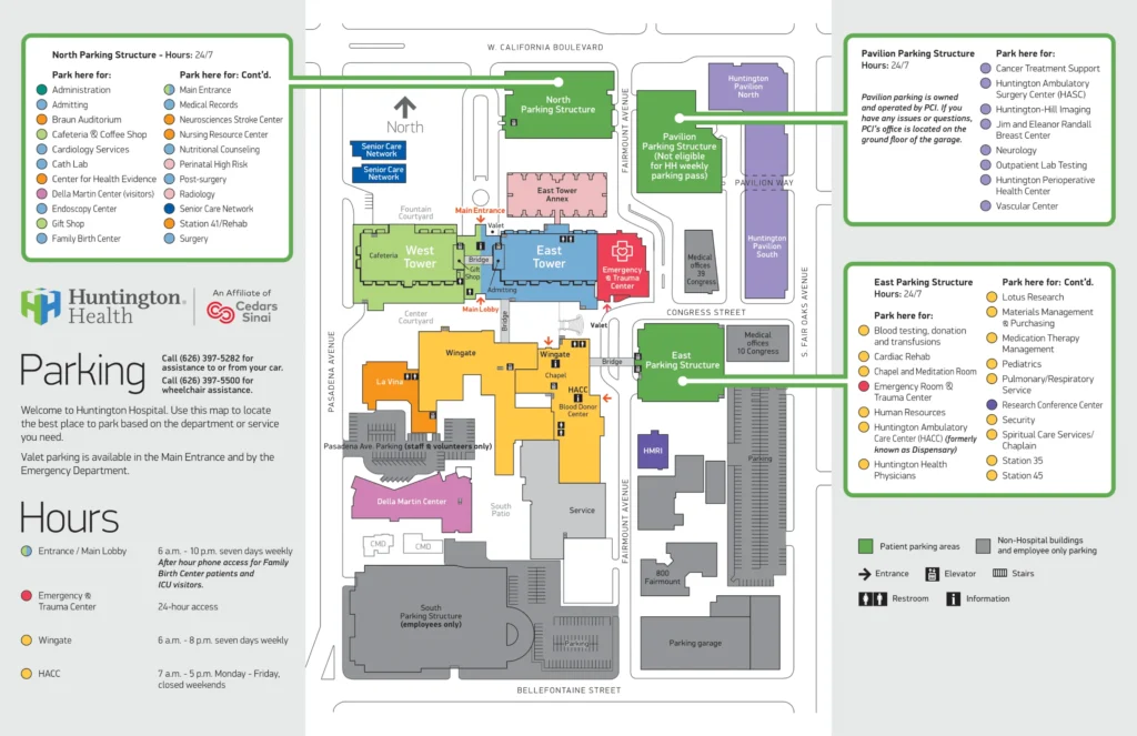 Huntington Hospital Pasadena Map (2025 - 2020) - All Maps