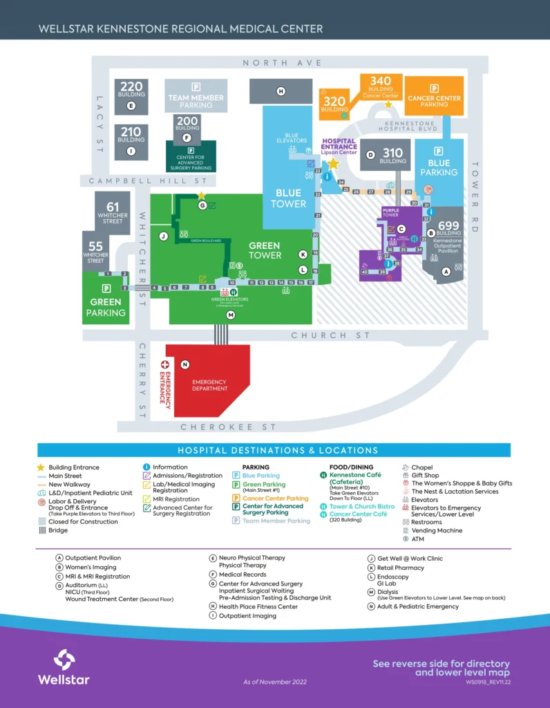 Kennestone Hospital Map (2022) - All Maps