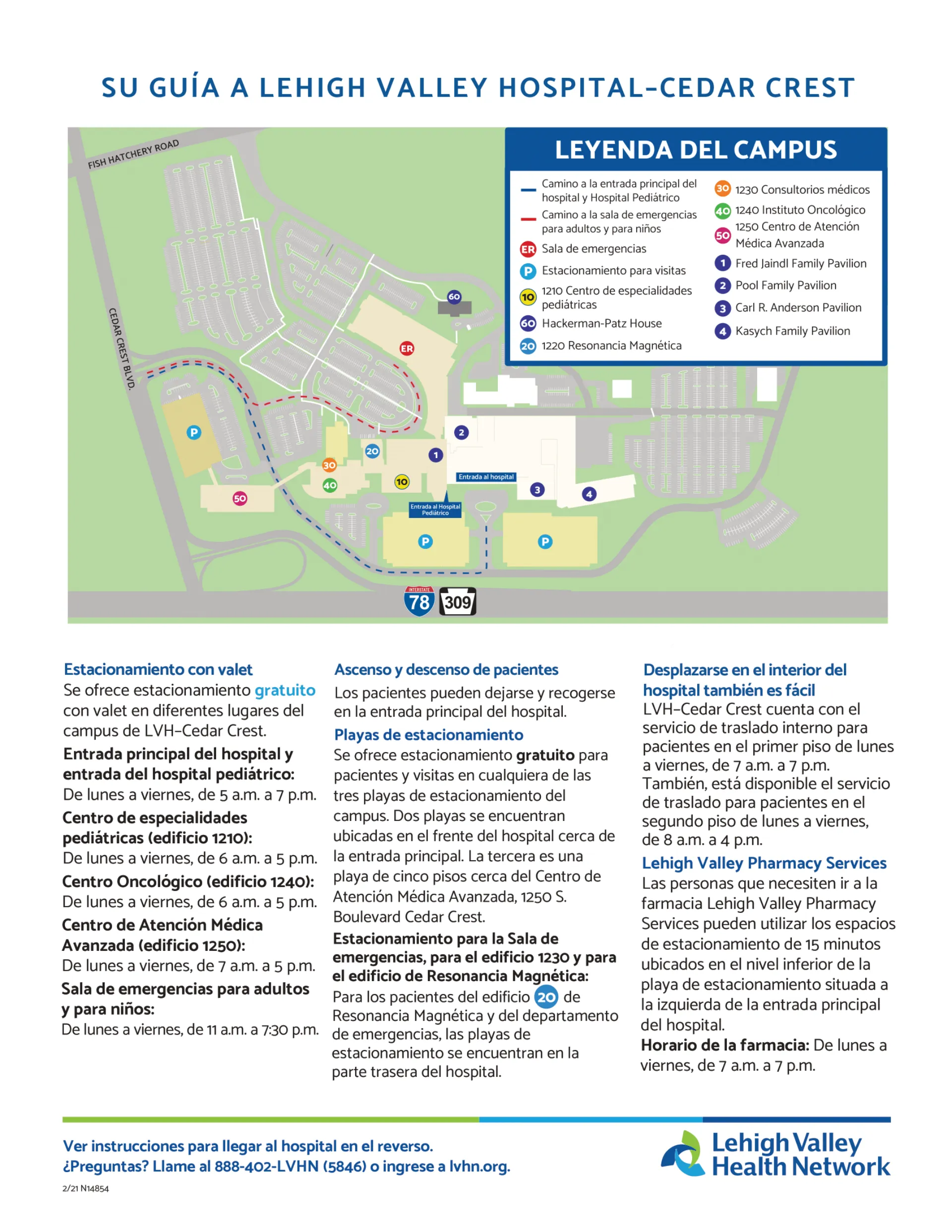 Lehigh Valley Hospital Cedar Crest Hospital Map (2011) - All Maps