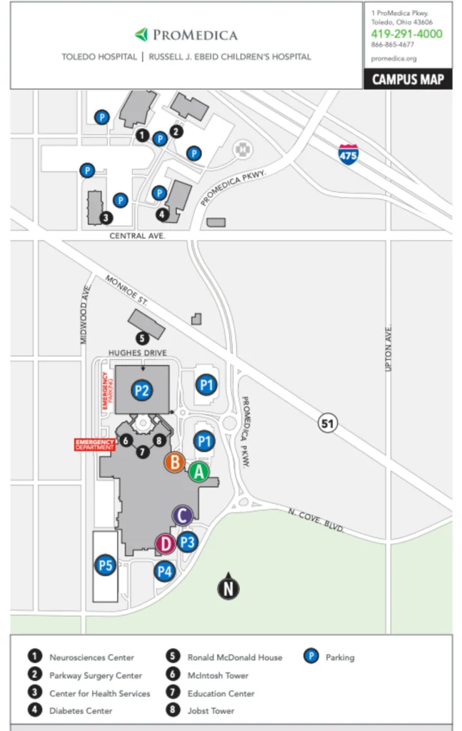ProMedica Toledo Hospital Map (2025) - All Maps
