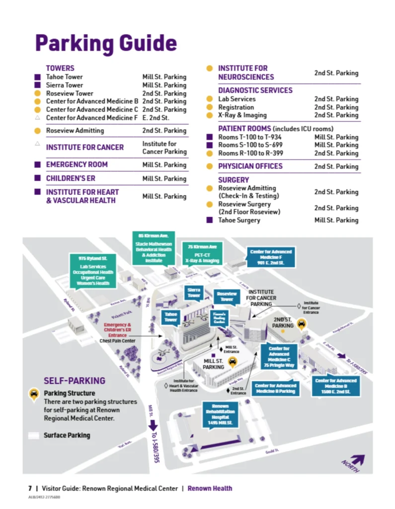 Renown Regional Medical Center Hospital Map (2024) - All Maps