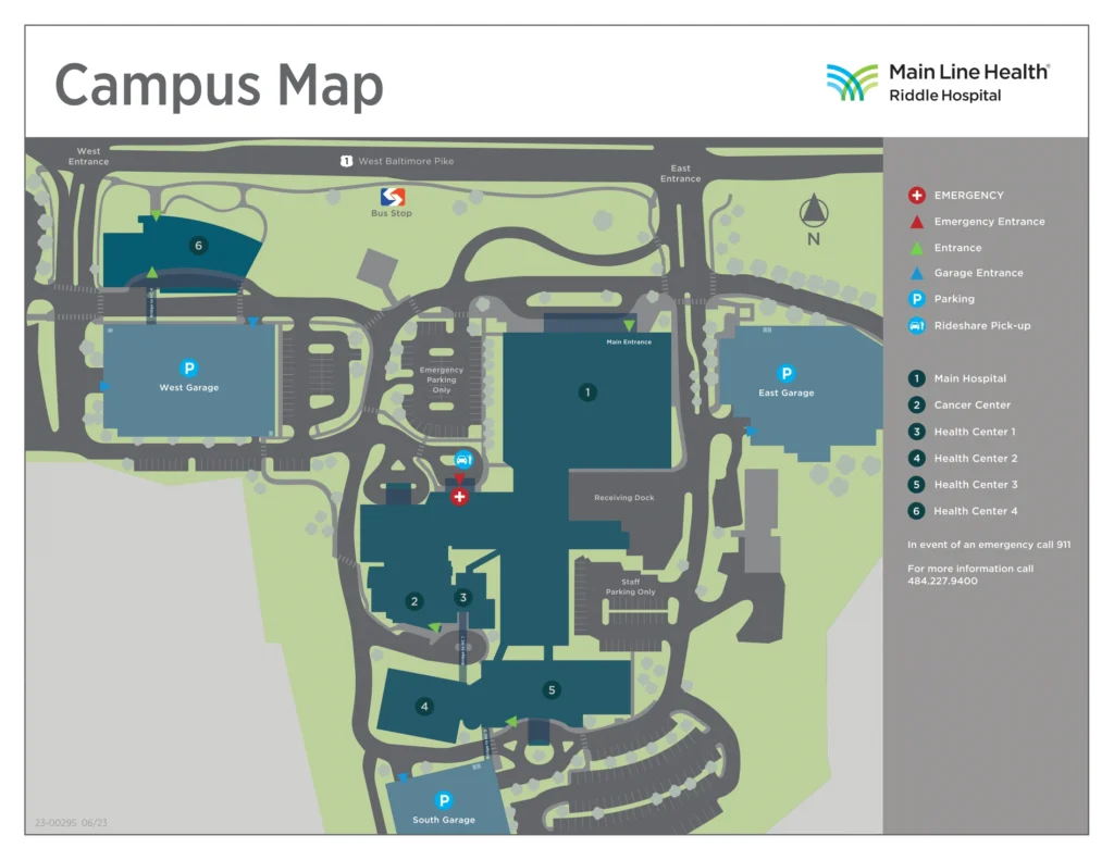 Riddle Hospital Map (2023) - All Maps