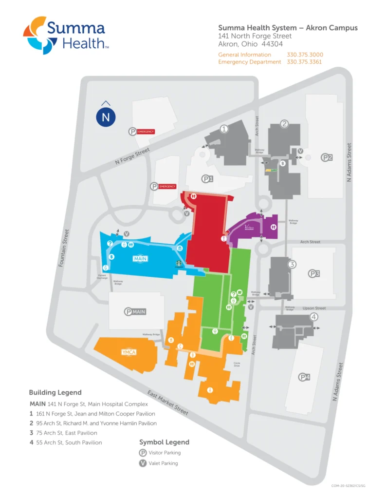 Summa Health System Akron Hospital Map (2020 - 2010) - All Maps